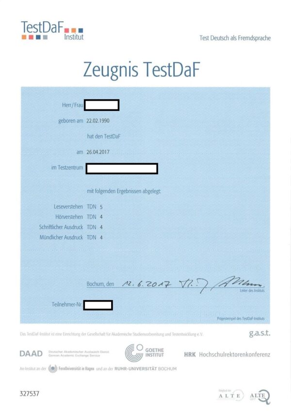 Preparing for the TestDAF - INSTITUTE OF GERMAN STUDIES